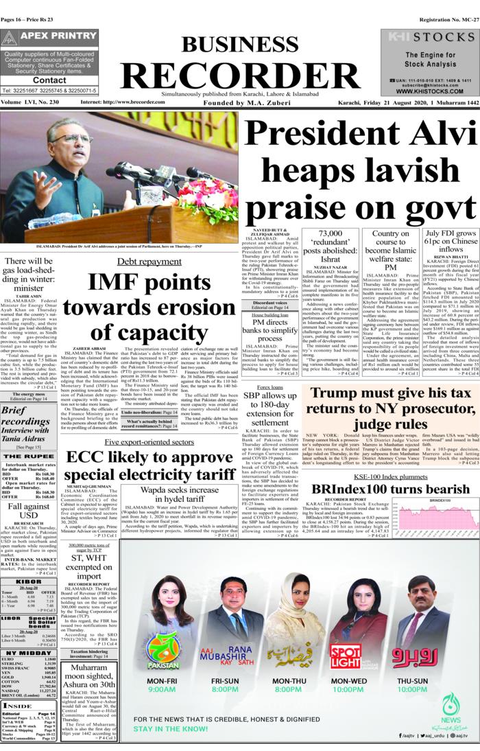 BR-ePaper | Aug 21, 2020 | Page Pakistan Stock Exchange Page 10