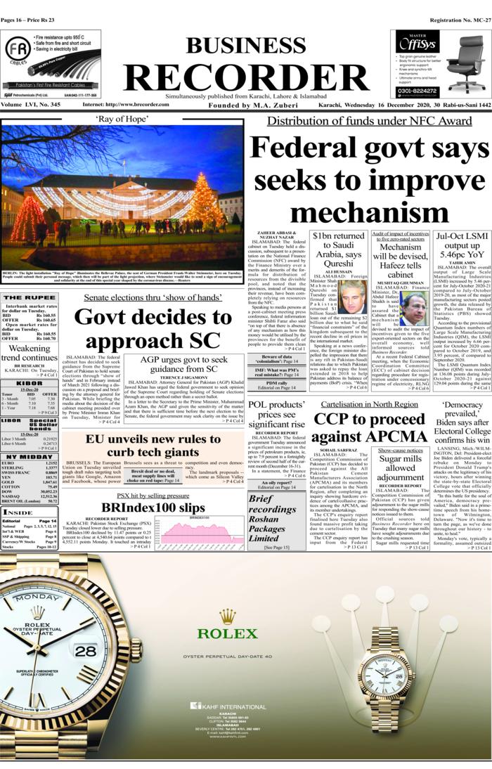 BR-ePaper | Dec 16, 2020 | Page Pakistan Stock Exchange Page 10