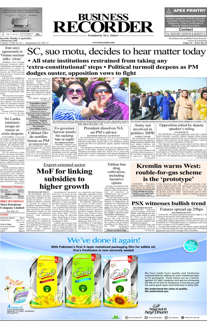 BR-ePaper | Apr 04, 2022 | Page Front Page 1
