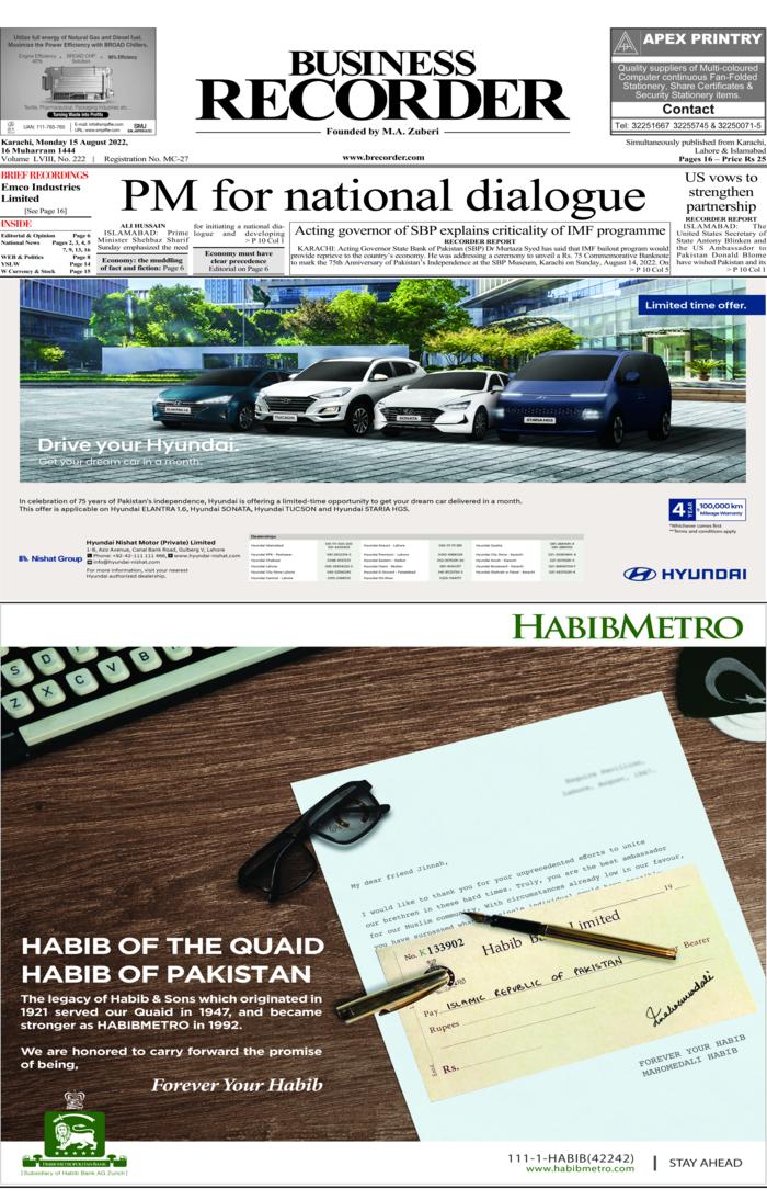 BR-ePaper | Aug 15, 2022 | Page Front Page 1