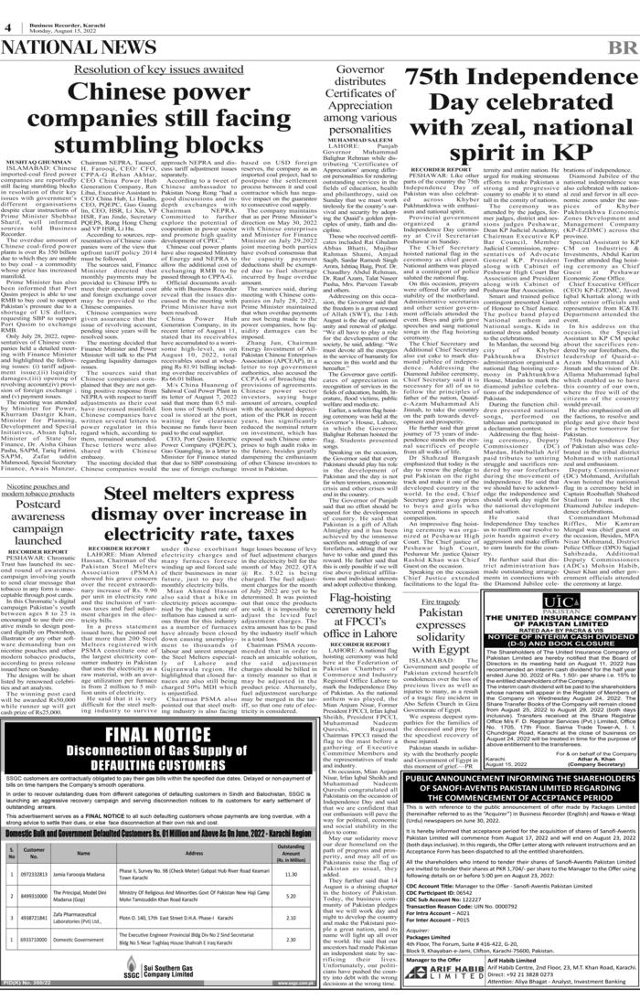 BR-ePaper | Aug 15, 2022 | Page Front Page 1