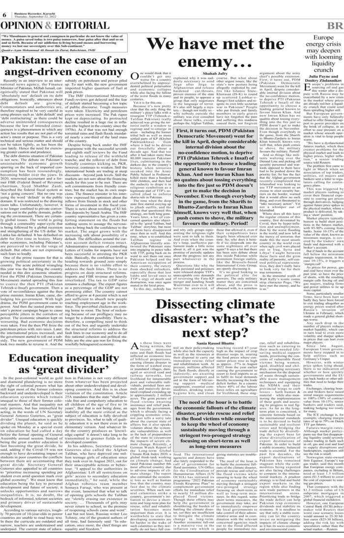 BR-ePaper | Sep 22, 2022 | Page Opinion and Editorial Page 6